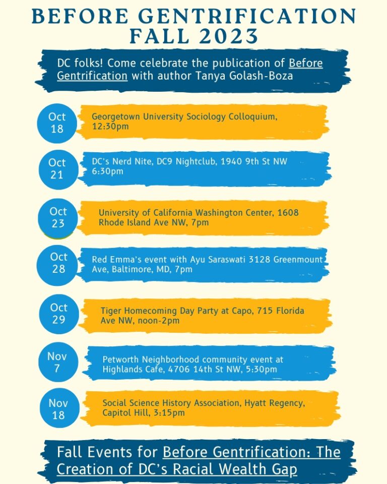 Join Tanya Maria Golash-Boza for the Before Gentrification Book Tour ...